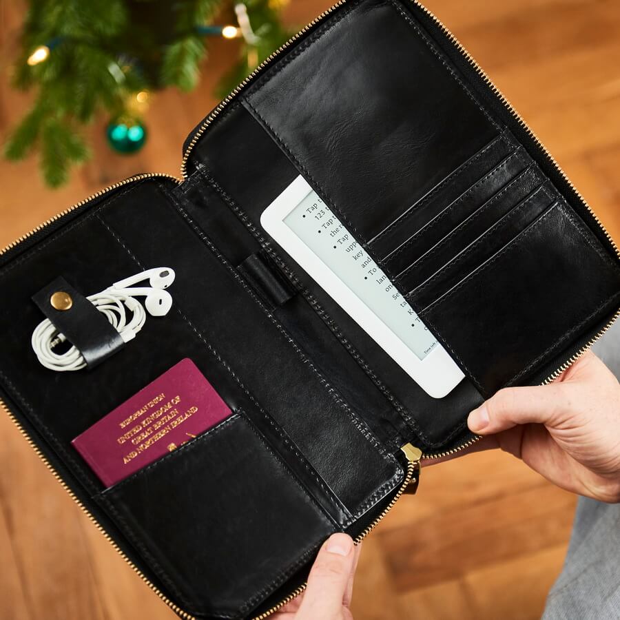 Handmade, Personalised Leather Kindle and iPad Mini Cover And Organiser