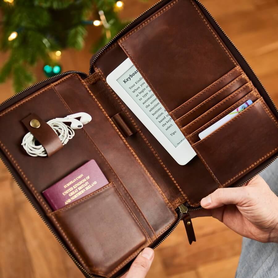 Handmade, Personalised Leather Kindle and iPad Mini Cover And Organiser ...